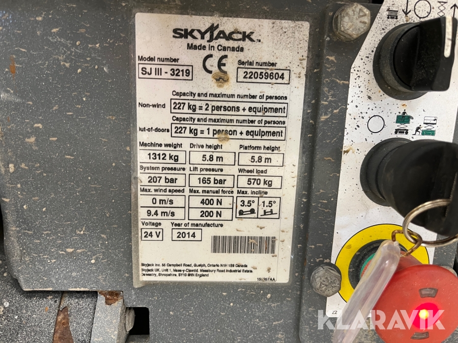 Saxlift Skyjack 3219, Järfälla, Klaravik auktioner
