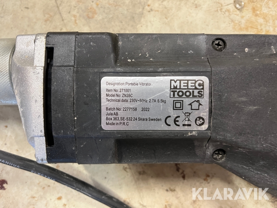 Betongvibbra Meec Tool, Järfälla, Klaravik auktioner