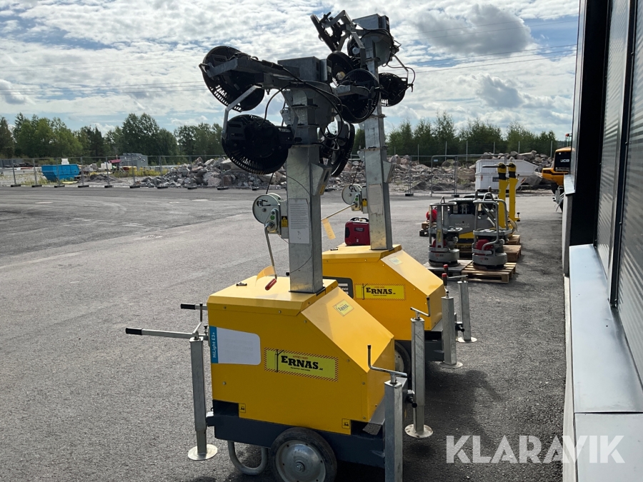 Belysningsmaster 2st Atlas Copco HiLight E3+ 4x160W, Eskilst