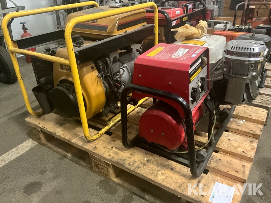 Elverk Robin, Honda RGX 505D, 4500X, Borås, Klaravik auktion