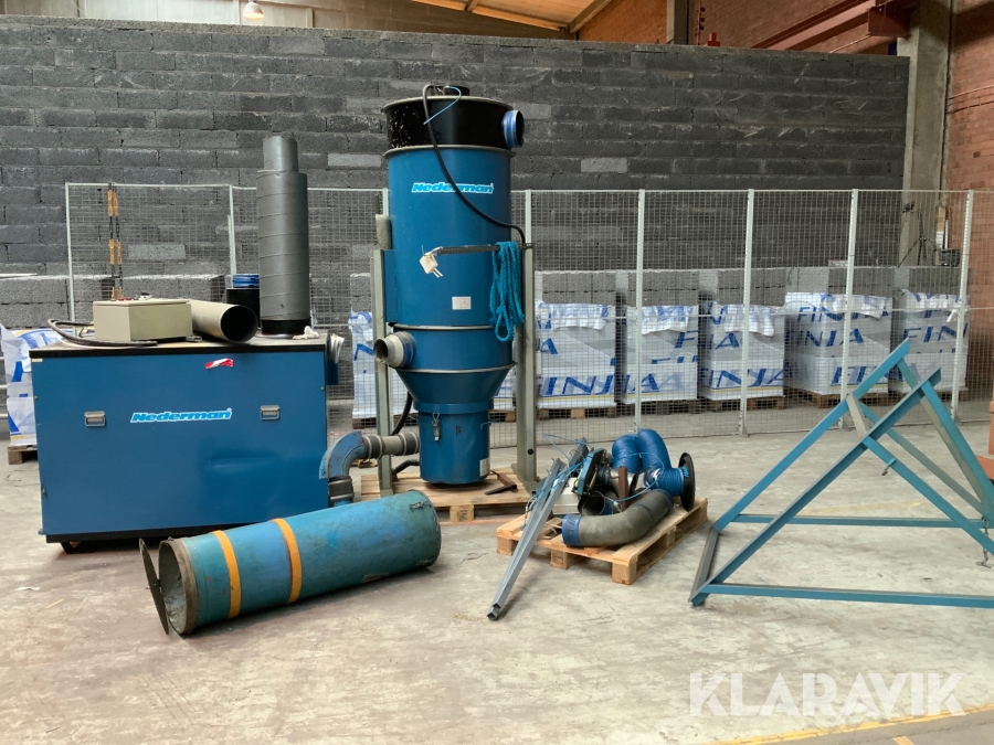 Klaravik Auktioner | High vacuum starter med filter Nederman Vac 20-1500