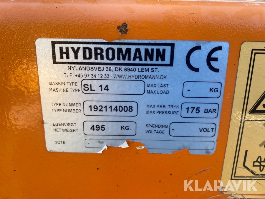 Sandspridare Hydromann SL14, Ockelbo, Klaravik auktioner