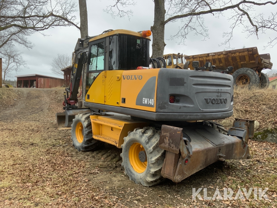 Grävmaskin Volvo EW140, Nykvarn, Klaravik auktioner