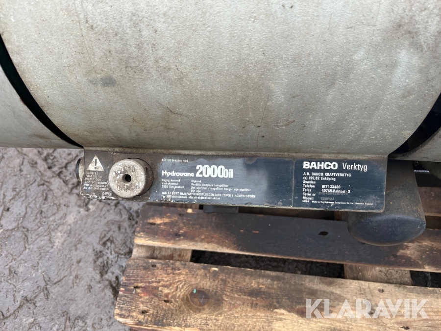 Kompressor Hydrovane 128, Örebro, Klaravik auktioner