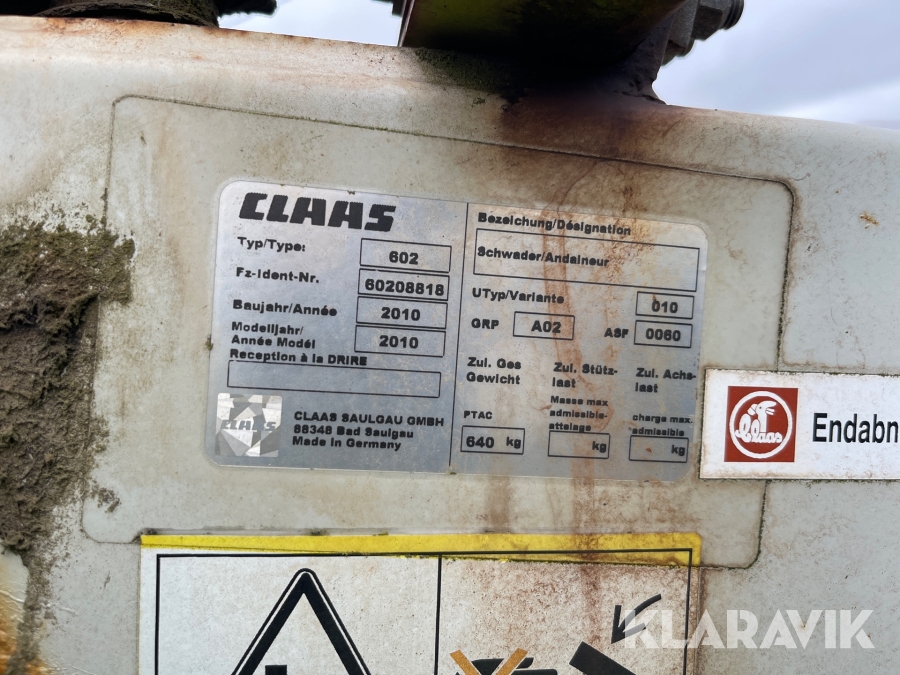 Strängläggare Claas Liner 470 S, Kungälv, Klaravik auktioner