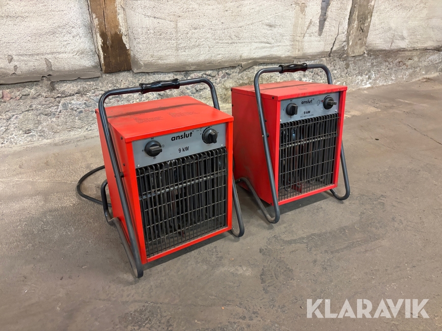 Värmefläktar Anslut 9kW, Solna, Klaravik auktioner