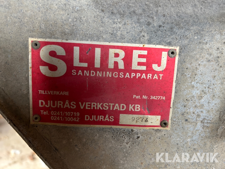 Sandspridarlådor Slirej, Hallsberg, Klaravik auktioner