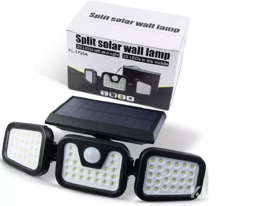 Solcell LED-Väggbelysning 81SMD - 1800mAh, Järfälla, Klar