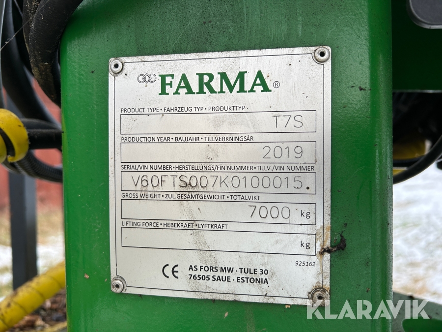 Skogsvagn Farma T7, Uppsala, Klaravik auktioner