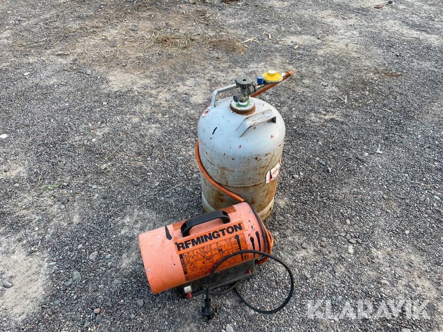 Gasolvärmare med gasoltub, Nybro, Klaravik auktioner