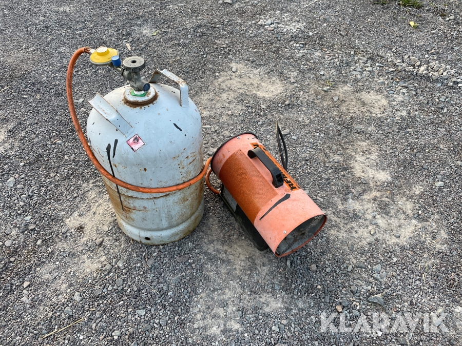 Gasolvärmare med gasoltub, Nybro, Klaravik auktioner