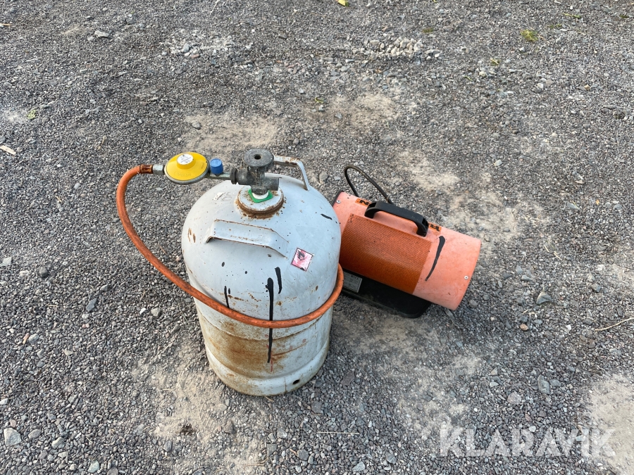 Gasolvärmare med gasoltub, Nybro, Klaravik auktioner