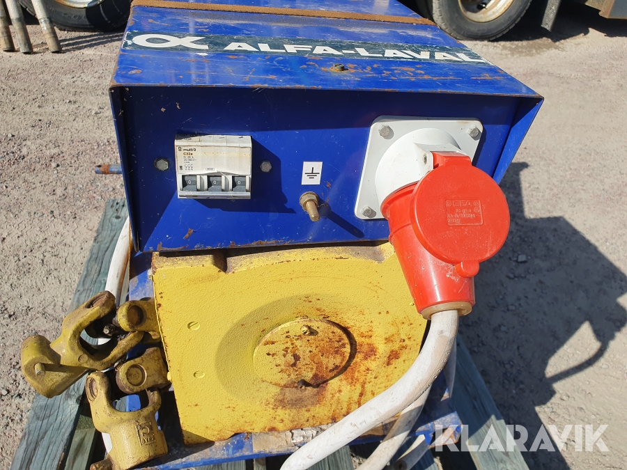 Traktordrivet elverk Alfa-Laval 15 kVA, Karlstad, Klaravik a