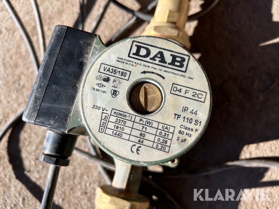 Cirkulationspump DAB VA35/180, Vara, Klaravik auktioner
