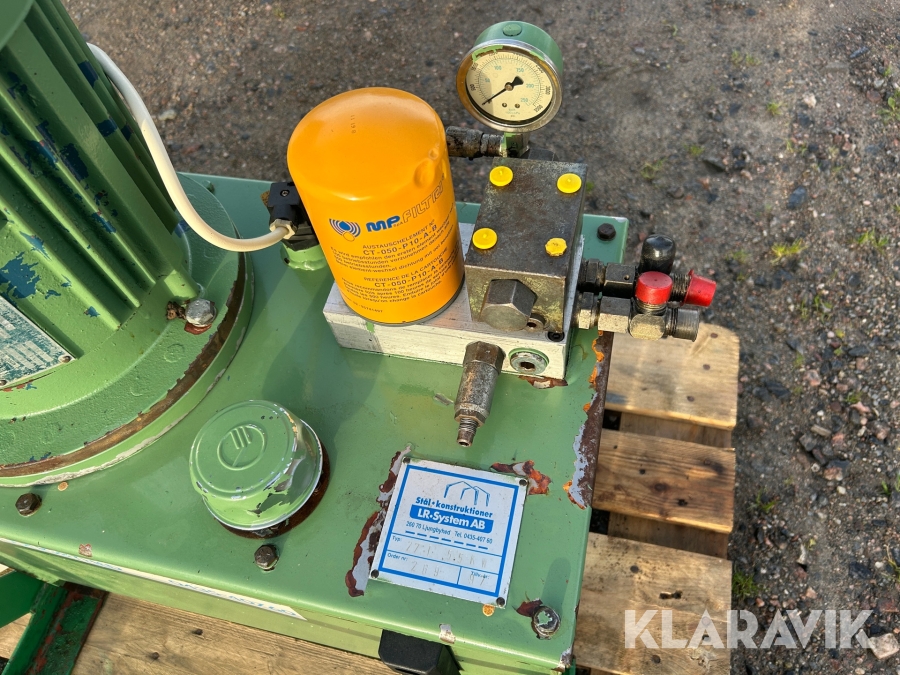 Hydraulaggregat till utgödsling LR. System 27 L 5,5 kW, Var