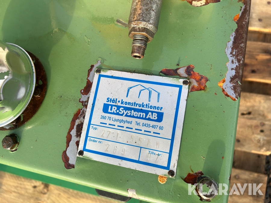 Hydraulaggregat till utgödsling LR. System 27 L 5,5 kW, Var