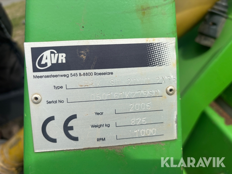 Blastkross AVR RSK SD 2000, Kristianstad, Klaravik auktioner