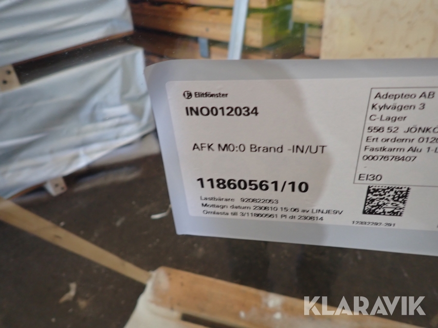 Fönster i karm Elite Fast ej öppningsbart, Jönköping, Klarav