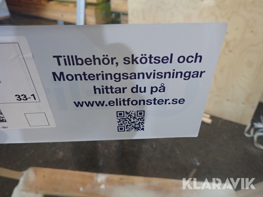 Fönster i karm Elite Fast ej öppningsbart, Jönköping, Klarav