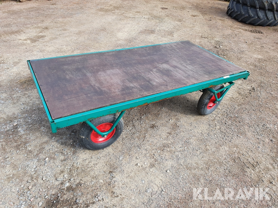 Transportvagn / Flakvagn Trönningekärran 2 axlad med broms