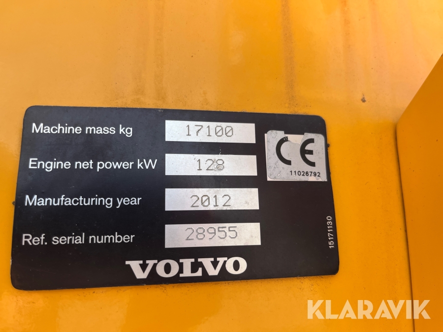 Hjullastare Volvo L90F, Motala, Klaravik auktioner