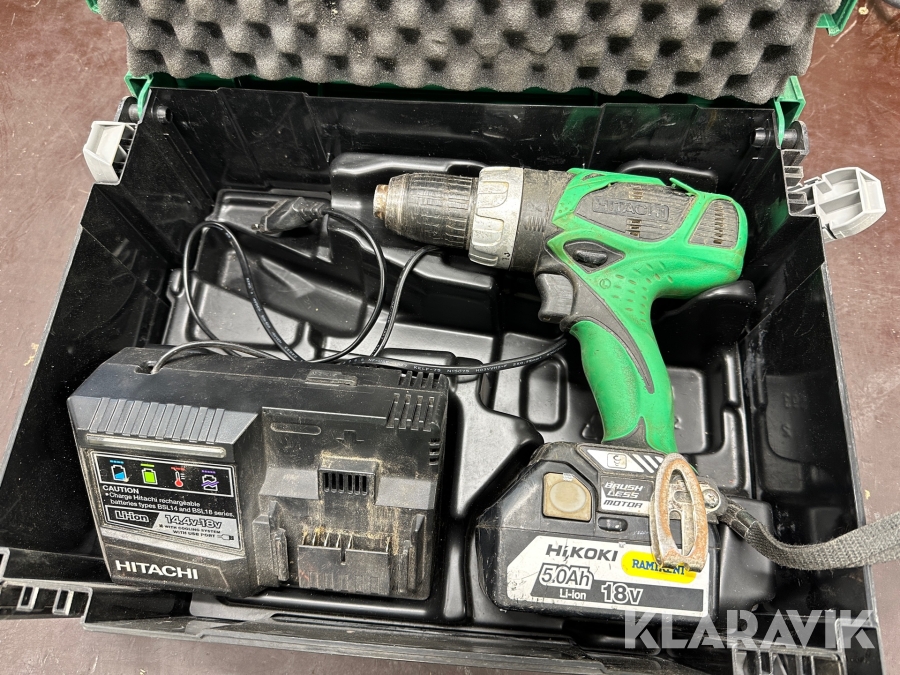 Borrskruvdragare batteri Hitachi DS 18DBL, Svalöv, Klaravik
