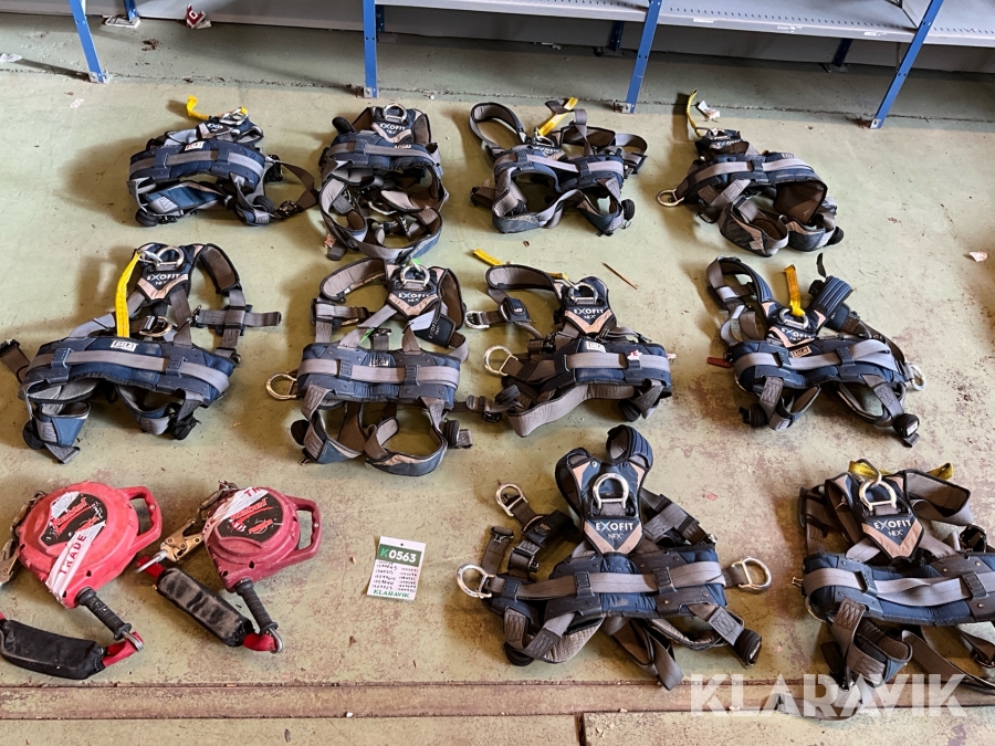 Fallskyddssele 10st och block 2st Sala EXOFIT NEX BELT, Jönk