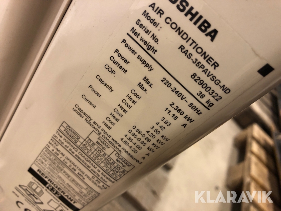 AC anläggning Toshiba RAS-25