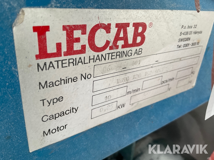 Materialtransportband Lecab