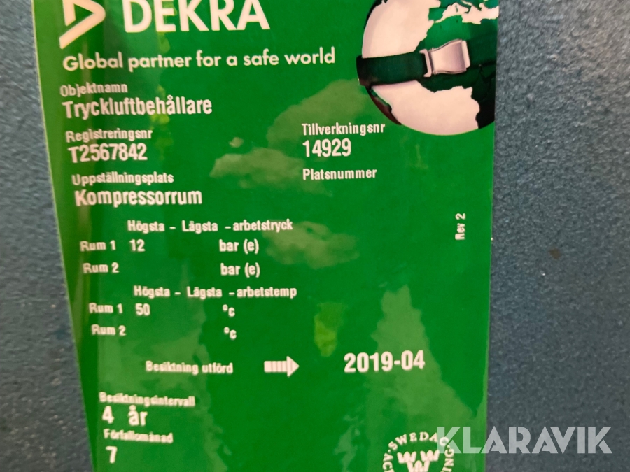 Skruvkompressor med tillbehör Granzow S 40, Stockholm, Klara