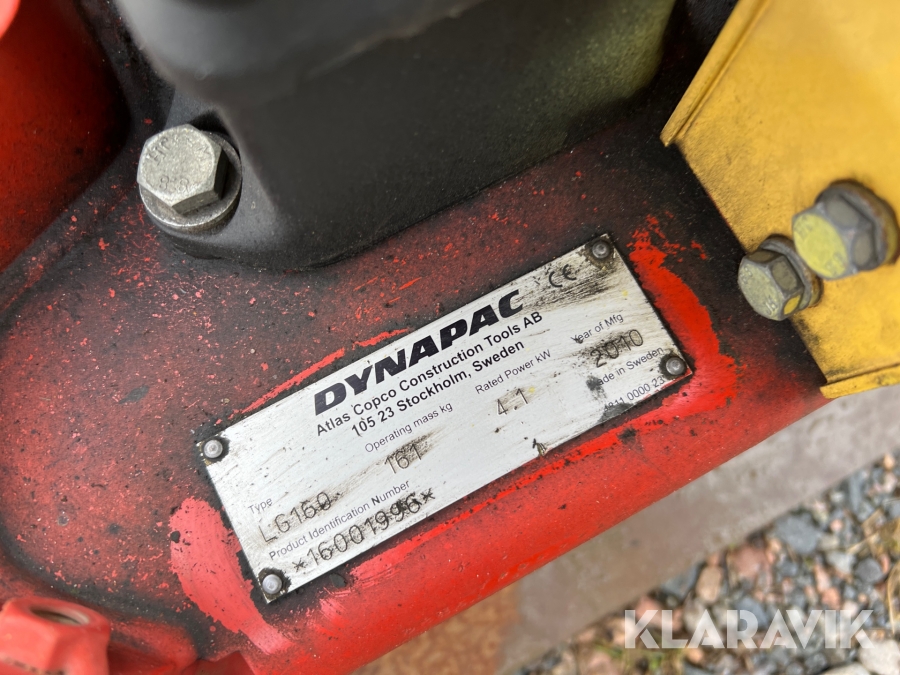 Markvibrator Dynapac LG160, Svalöv, Klaravik auktioner