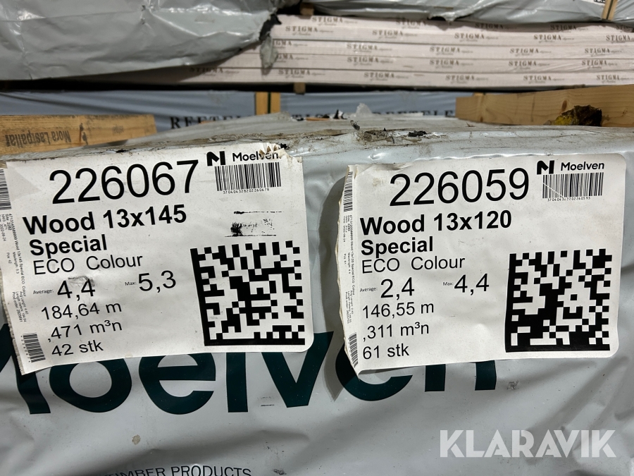 Panel inomhus Moelven Furu 13x120 / furu 13x145 / wood 13x1