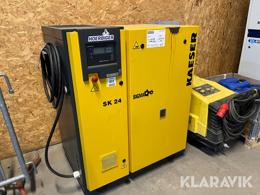 Skruvkompressor Kaeser SK24, Köping, Klaravik auktioner