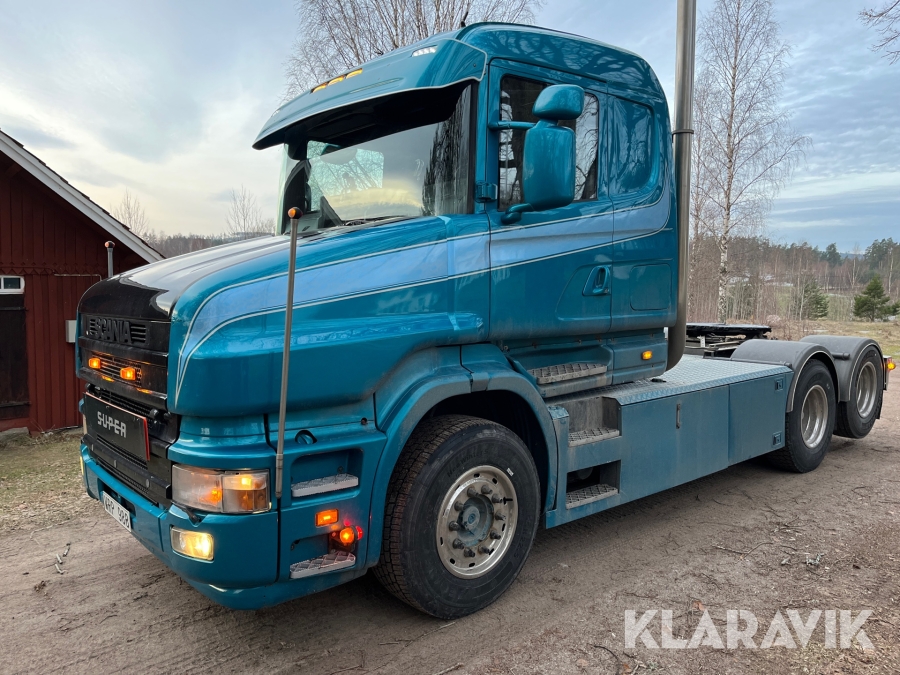 Trailerdragare Scania T 164, Kinda, Klaravik auktioner