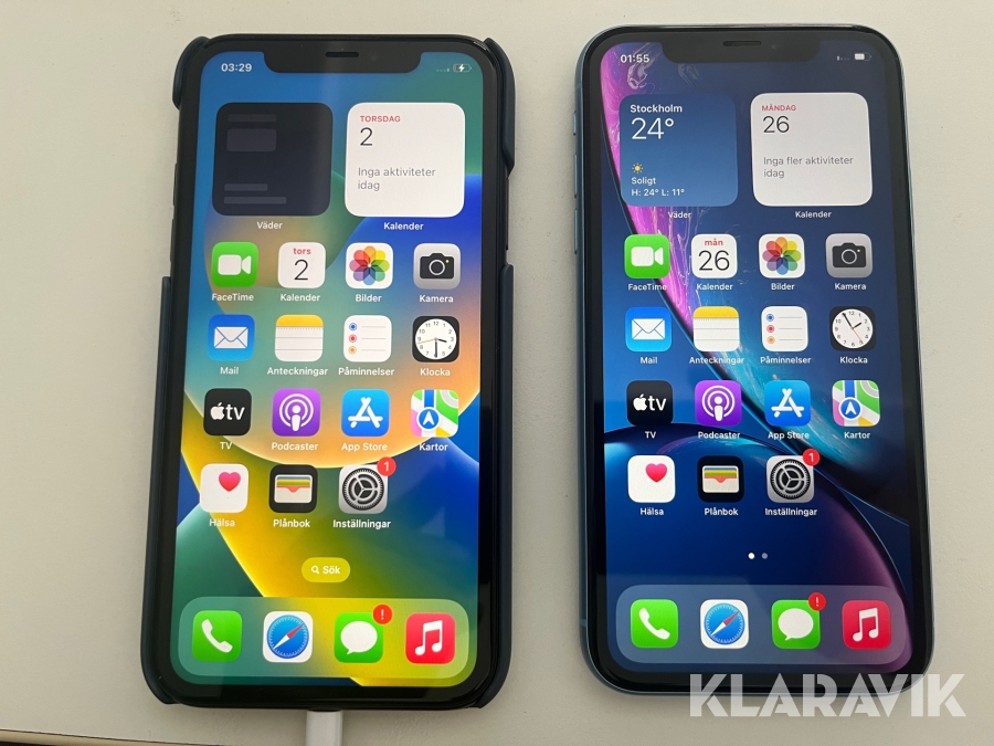 Mobiler 2st Apple iPhone 11 och XR, Katrineholm, Klaravik au
