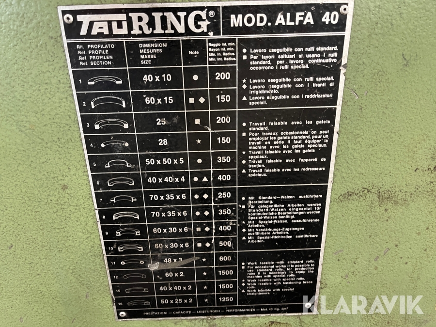 Ringvals Tauring Alfa 40, Varberg, Klaravik auktioner