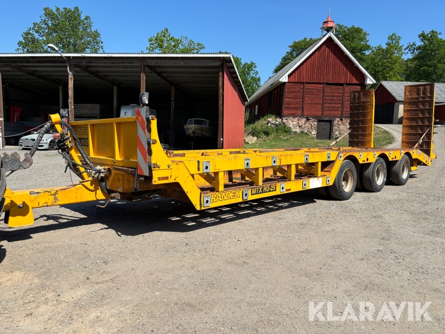 Maskintrailer Randex MTX H3-25, Karlshamn, Klaravik auktione