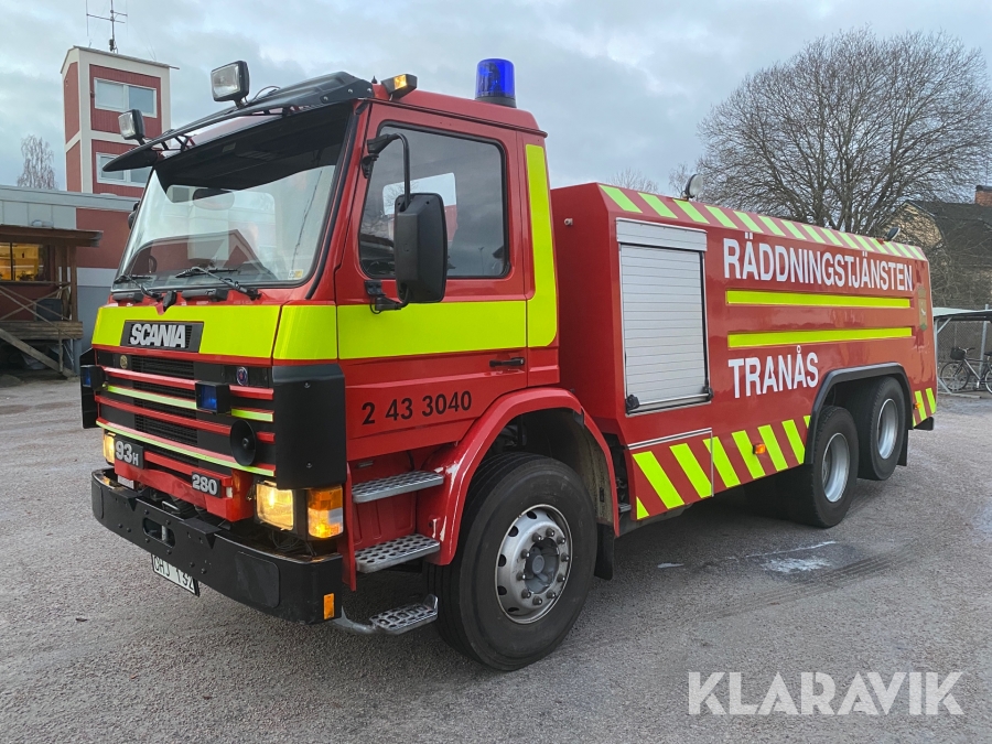 Klaravik Auktioner | Brandbil tankbil Scania 93H