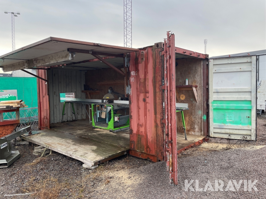 Sticksåg med tillhörande container BR Ahlm Mek, Norrköpin