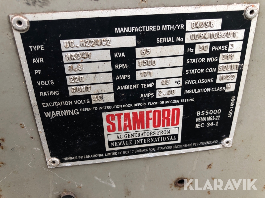 Klaravik Auktioner | Reservdelsmotor Valmet 612 Med generator