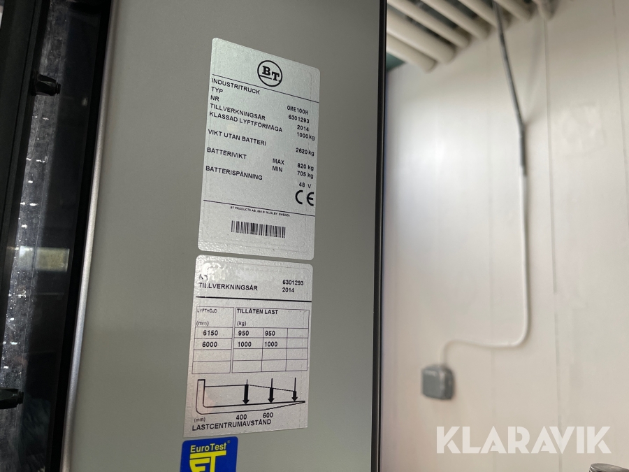 Plocktruck BT OME100H höglyftande