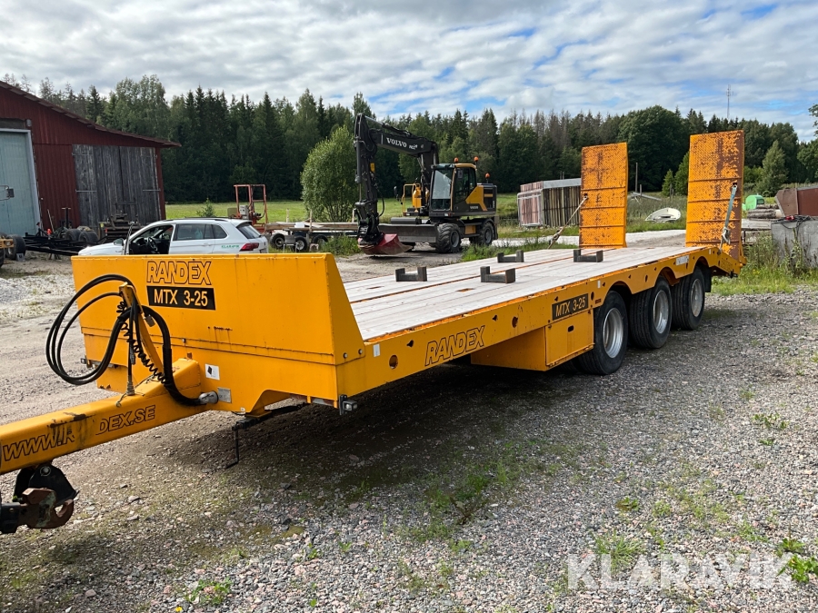 Maskintrailer Randex MTX 3-25, Katrineholm, Klaravik auktion