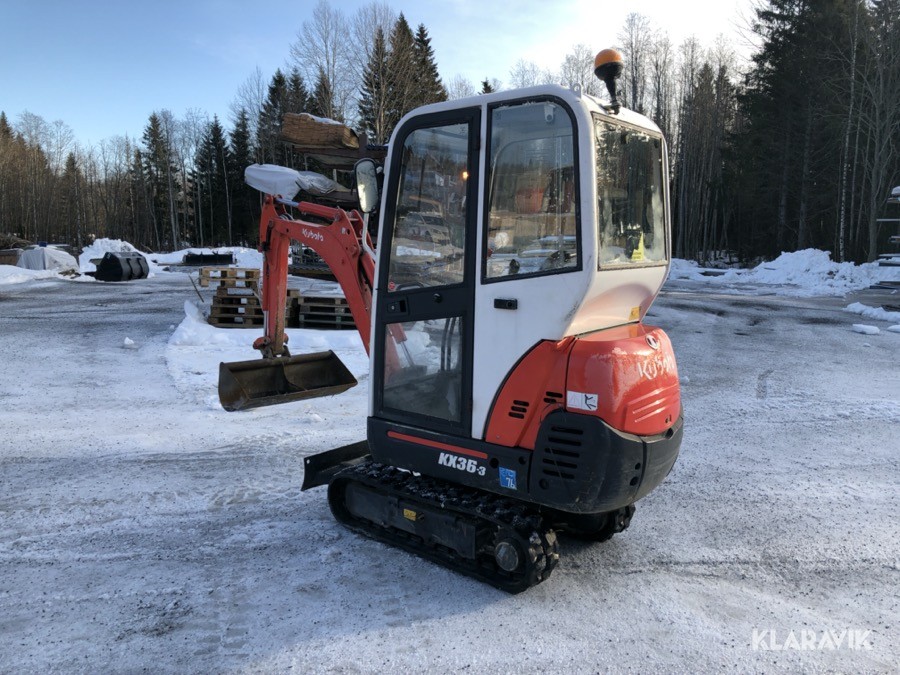 Minigrävmaskin 2 ton Kubota KX35-3