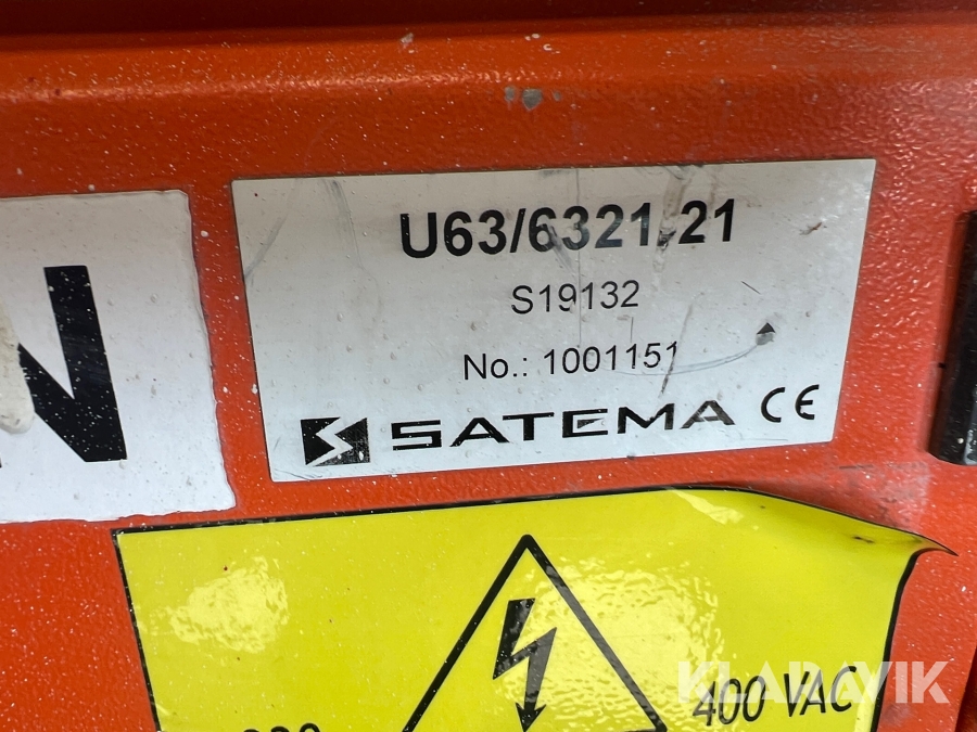 Undercentral Satema U63/6321-21, Svalöv, Klaravik auktioner
