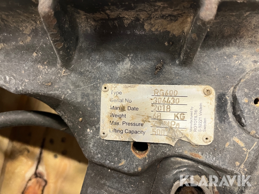 Tiltrotator Rototilt R3, Ekerö, Klaravik auktioner