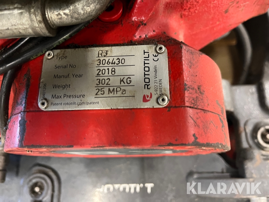 Tiltrotator Rototilt R3, Ekerö, Klaravik auktioner