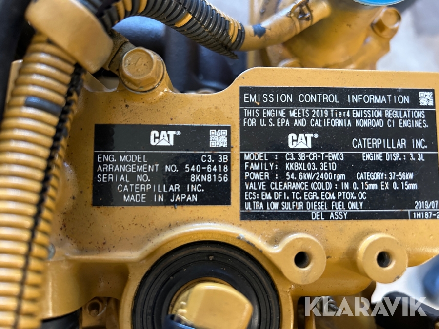 Entreprenadmotor CAT C3.3B, Timrå, Klaravik auktioner