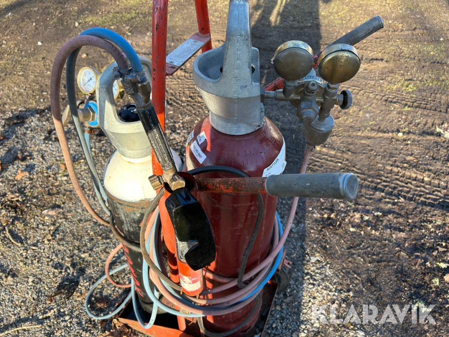 Gassvets med gasflaskor AGA, Lilla Edet, Klaravik auktioner