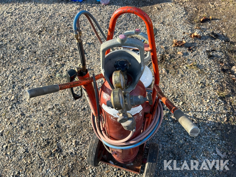 Gassvets med gasflaskor AGA, Lilla Edet, Klaravik auktioner