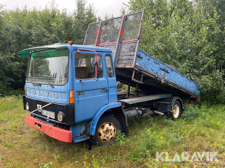 Tipplastbil Volvo F407, Ljusdal, Klaravik auktioner